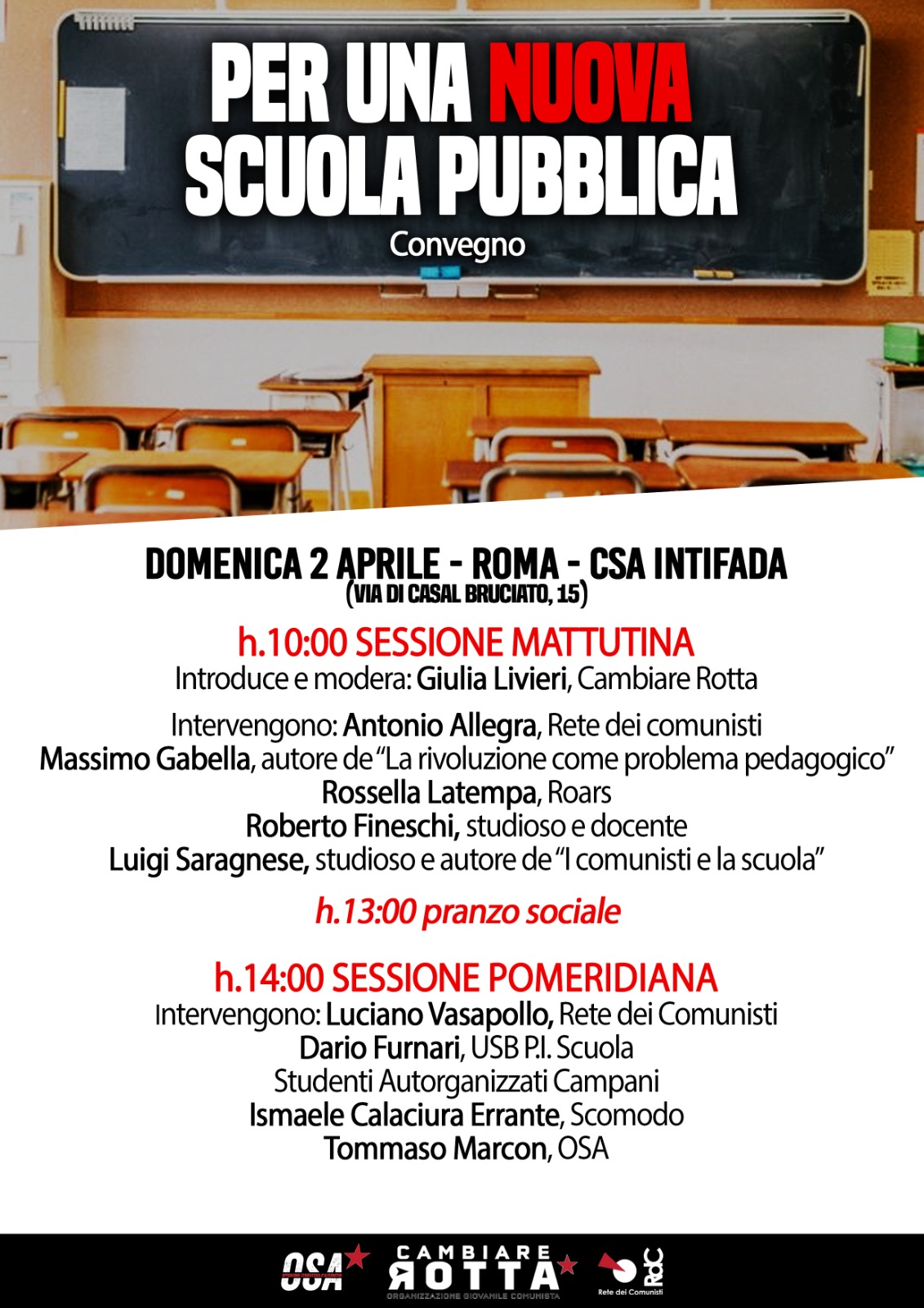Roma. “Per una nuova scuola pubblica”. Convegno - Contropiano